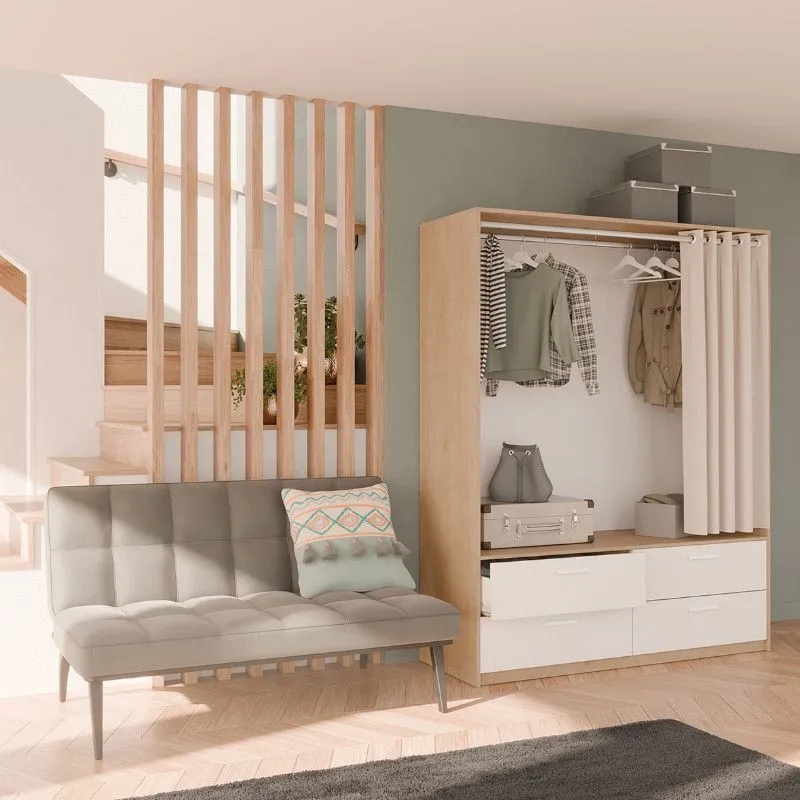 Garderoob Lizy 164x205 valge/hamilton tamm - Aatrium